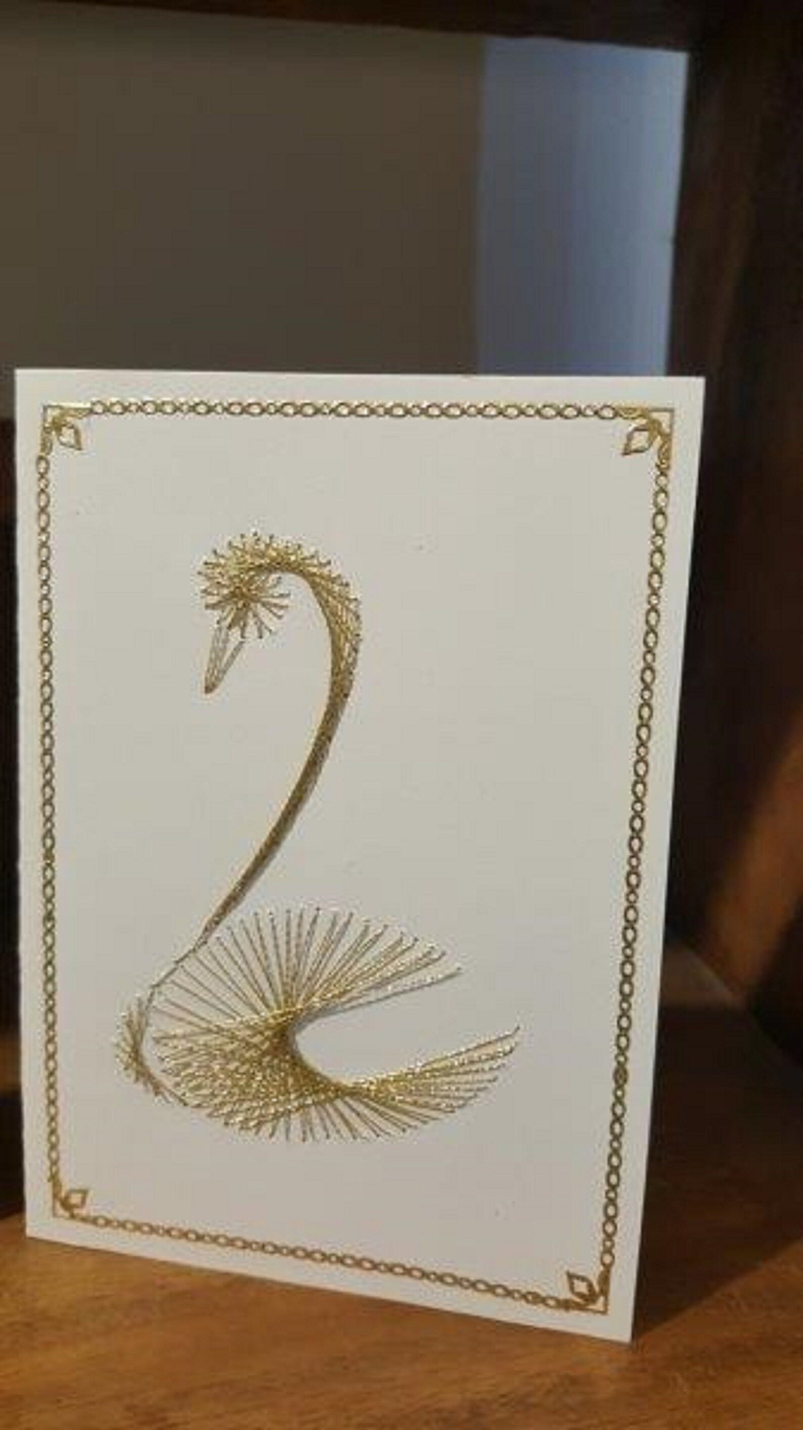 Handmade Golden Swan Cards Wedding Cards Swan in - Etsy