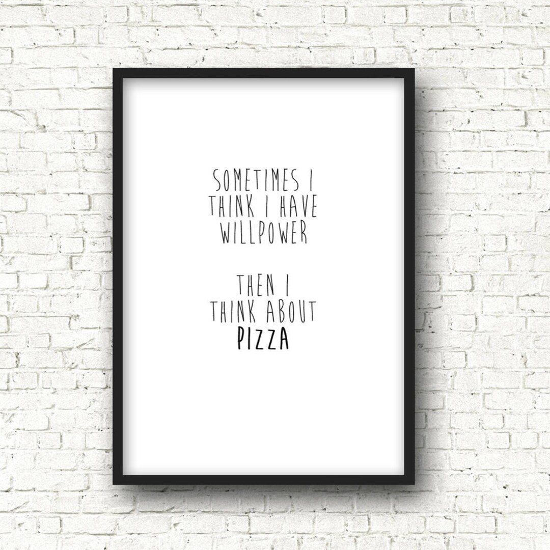 Pizza is Life - Food, Pizza, Humour, Fun Print, A4, 8x10, Gift, for Him ...