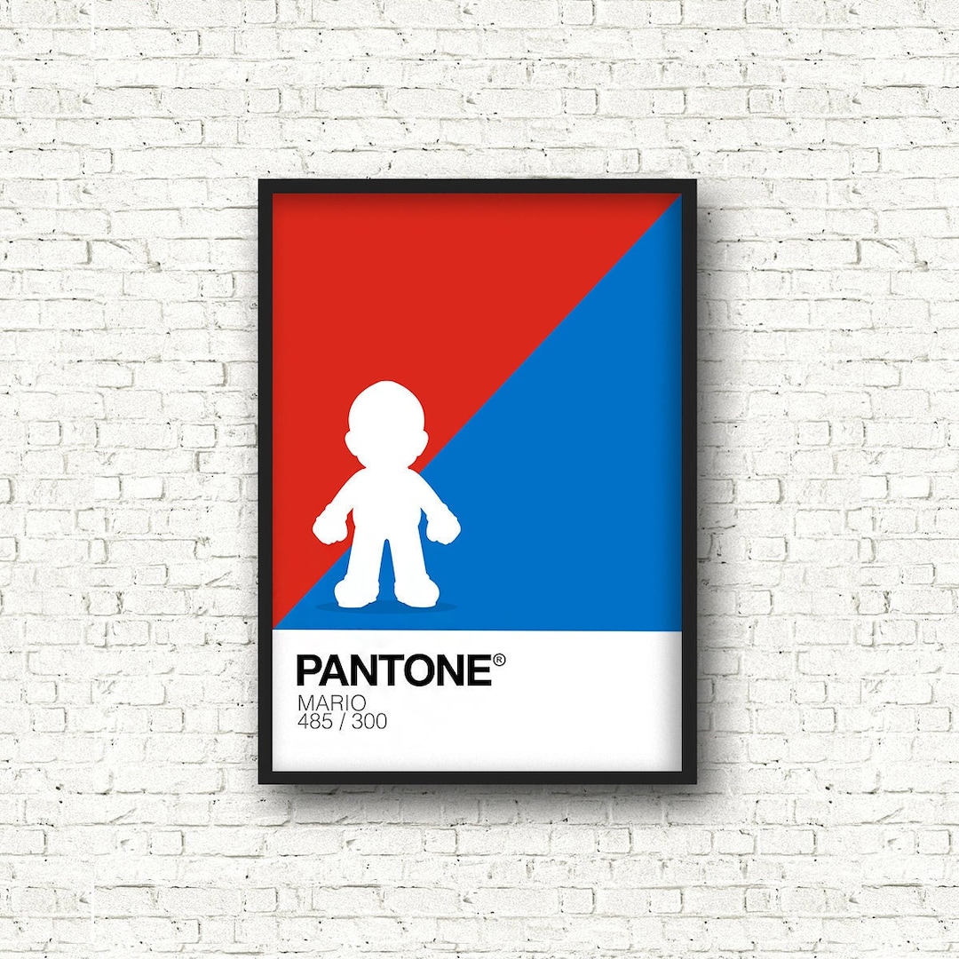 Nintendo Mario Pantone Print, Mario Party, Minimalist, Video Game ...