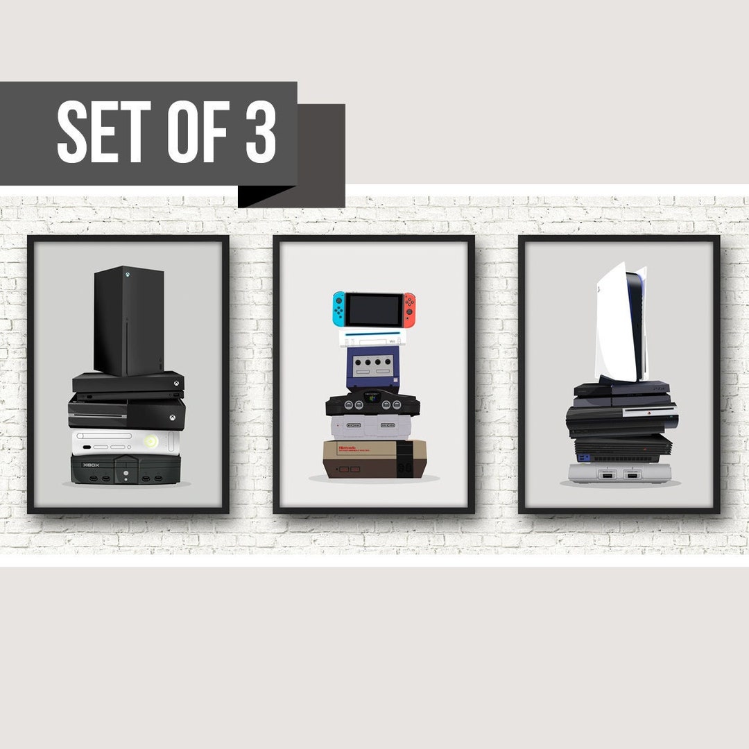 Evolution Console Series Full Set Nintendo Playstation Xbox 3 Prints ...