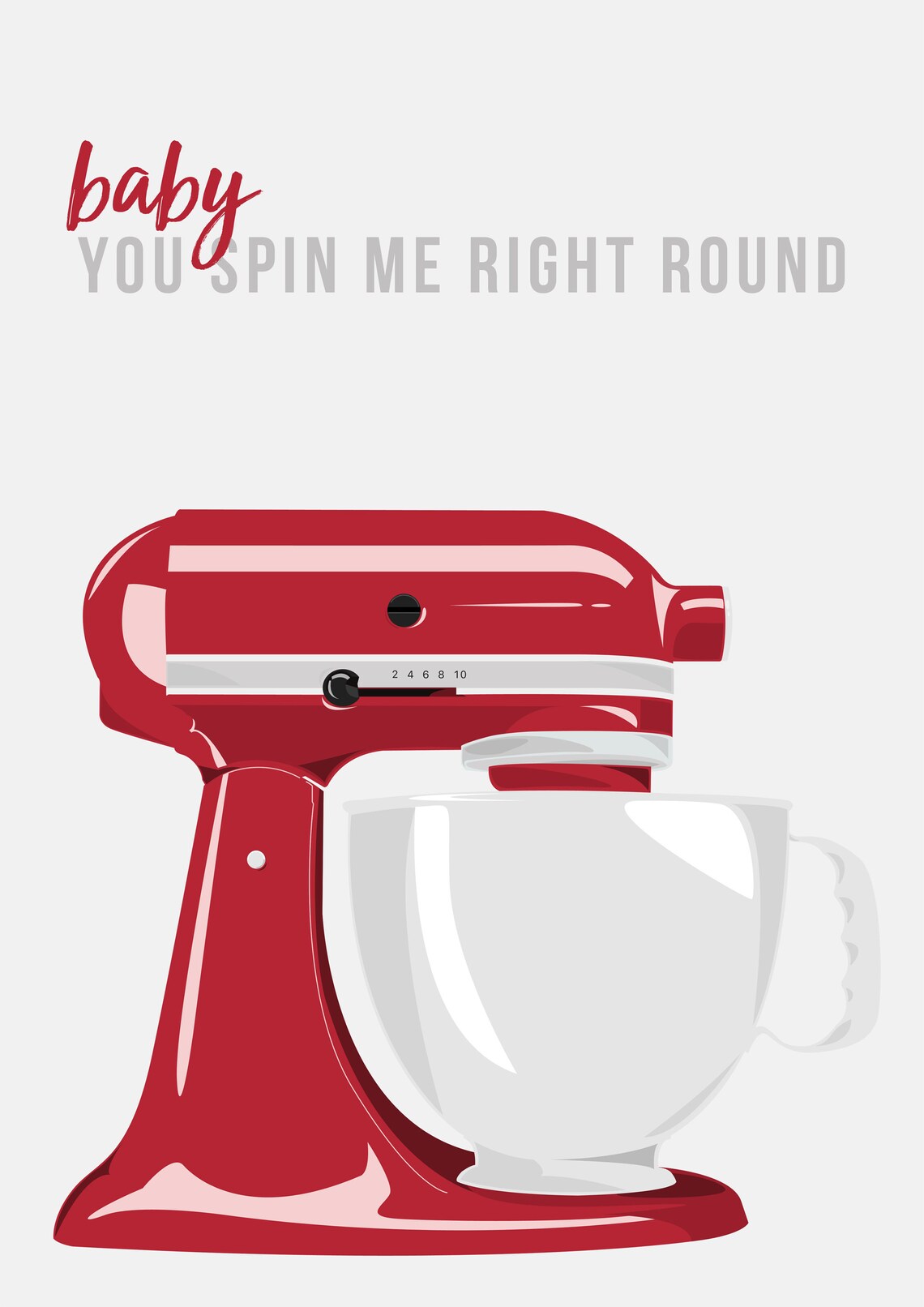 Kitchen Mixer Poster, Funny Pun Print, Kitchen, Baking, Cooking, Mixer ...