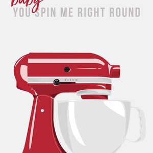 Kitchen Mixer Poster, Funny Pun Print, Kitchen, Baking, Cooking, Mixer ...