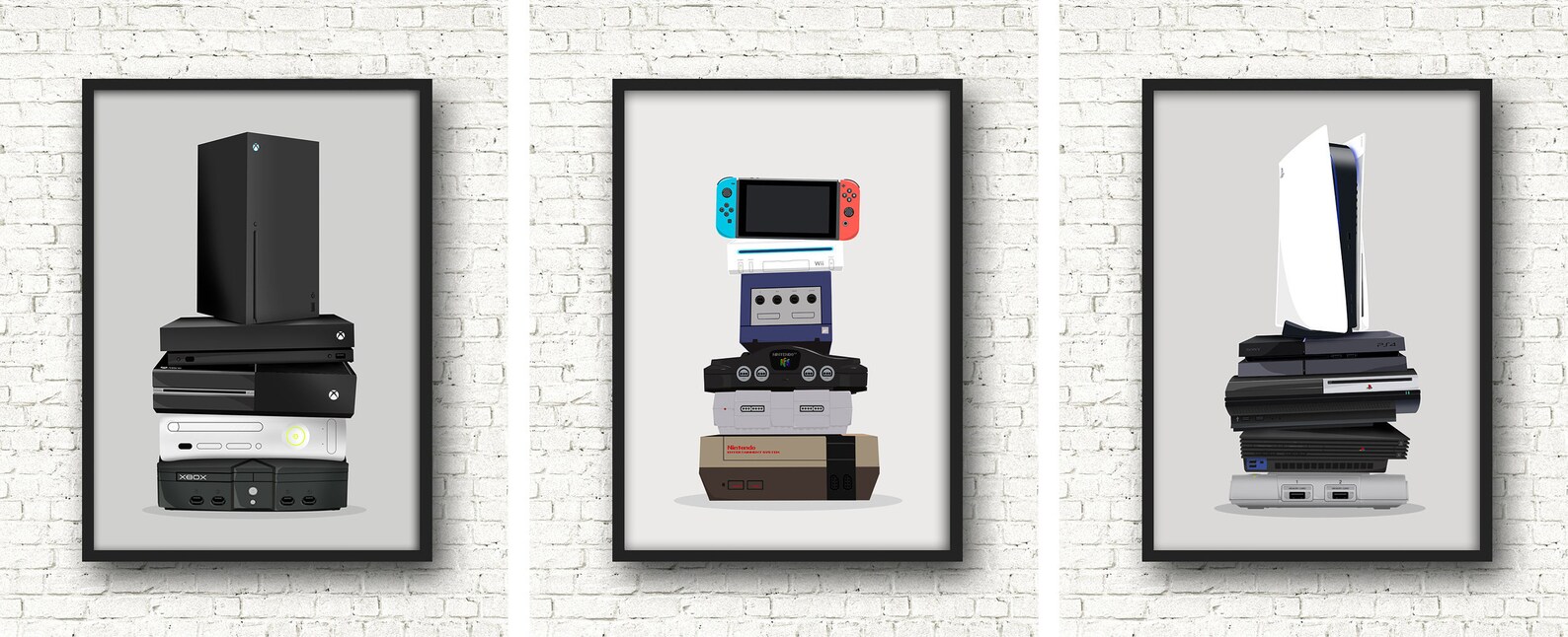 Evolution Console Series Full Set Nintendo Playstation Xbox 3 | Etsy