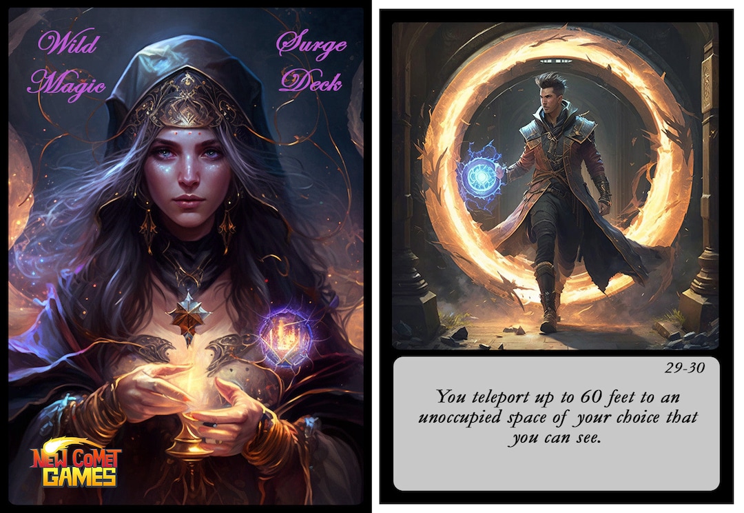 Wild Magic Surge Cards - Etsy
