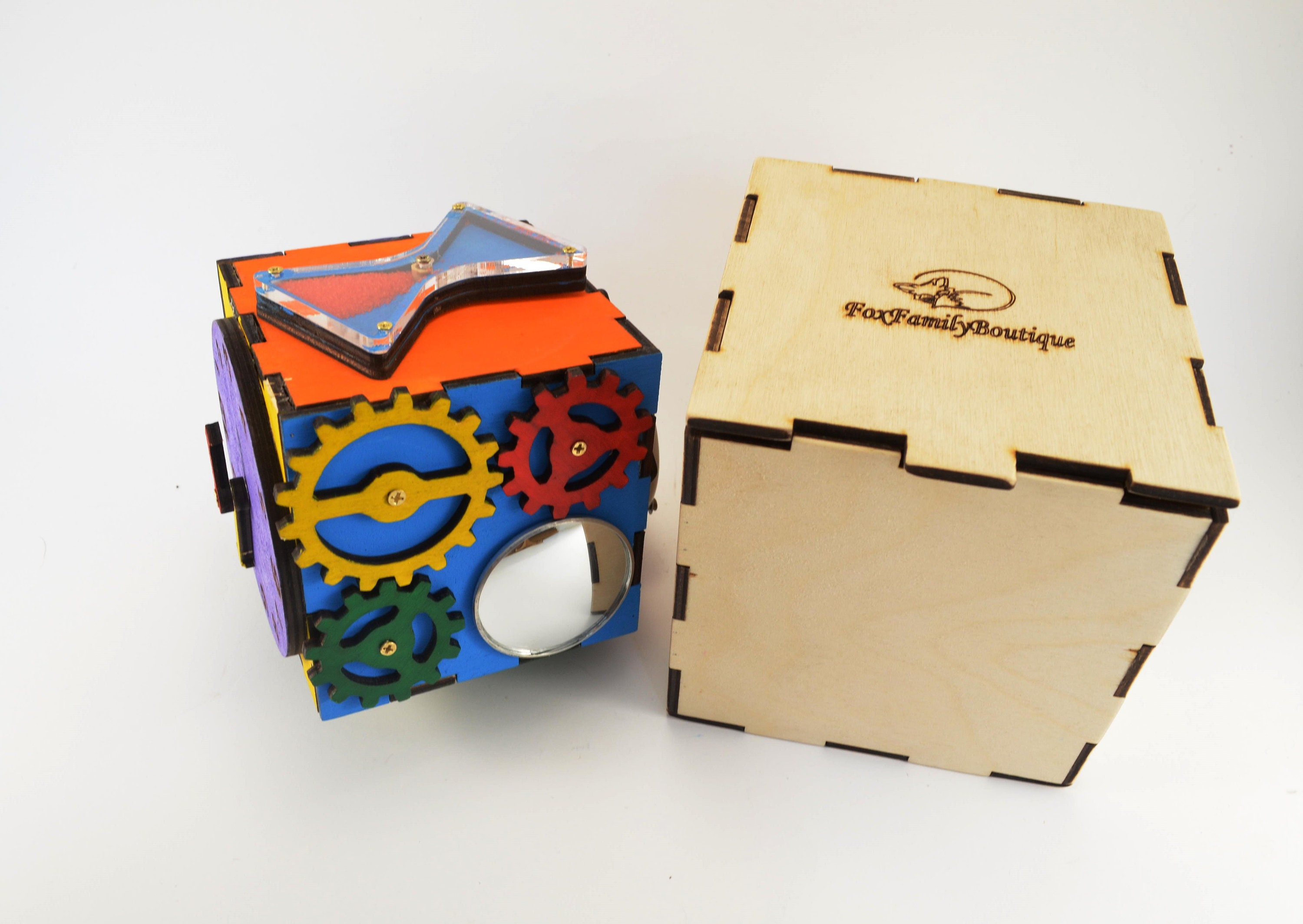 Mini Busy cube 4 x 4 inch Toddler and baby toys learning ideas | Etsy