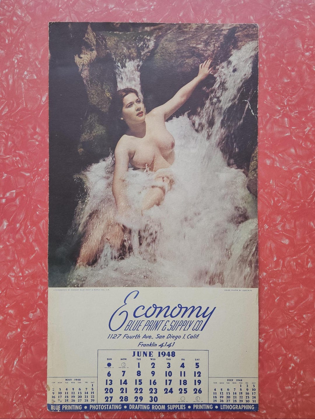 Original Month Calendar Page June 1948 Vintage Risque - Etsy