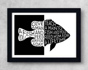 Give a man a fish | Etsy