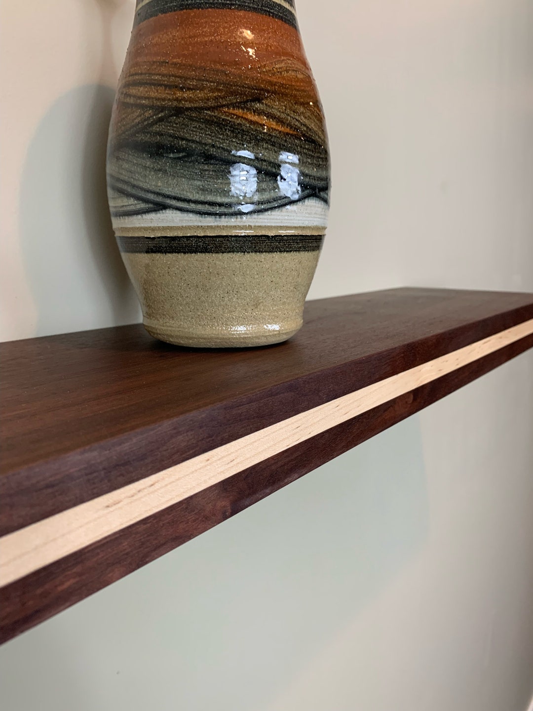 Walnut Floating Shelf - Oreo Cookie - Etsy