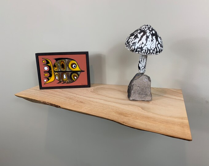 Live Edge Ash Floating Shelf - Etsy