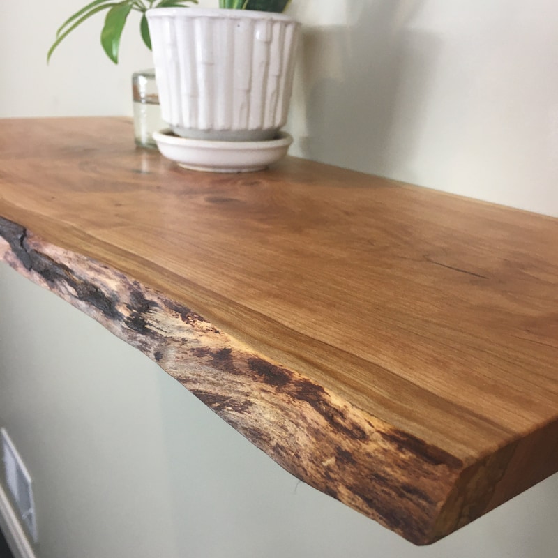 Live Edge Floating Shelf - Etsy