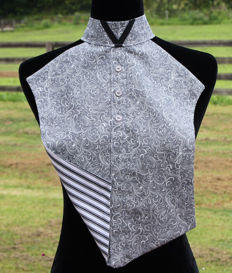 New Hunt Seat Show Dickie Reversible Ratcatcher Black White Pinstripe ...