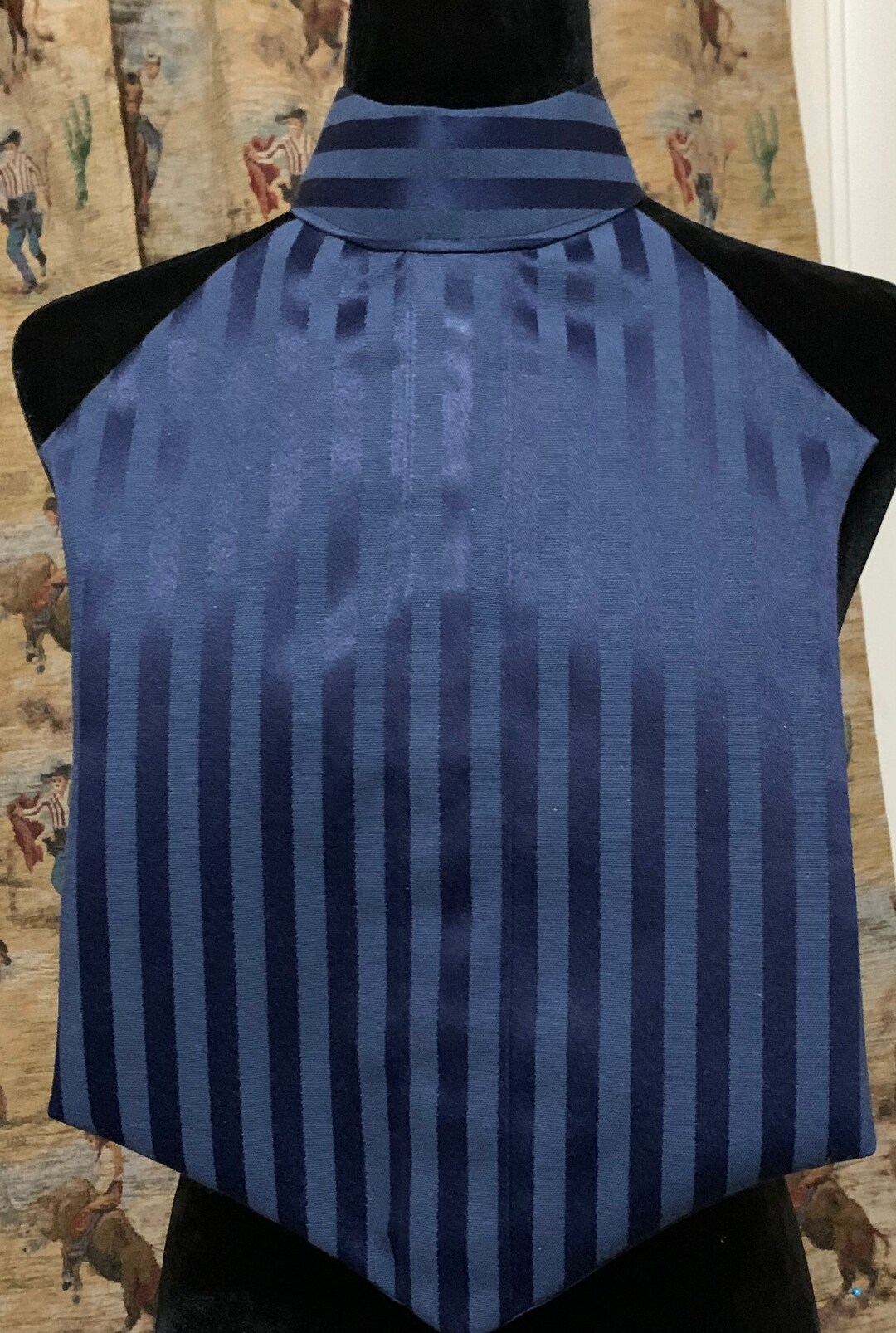 New Hunt Seat Show Dickie Ratcatcher - Bright Navy Blue Satin Stripe - Etsy