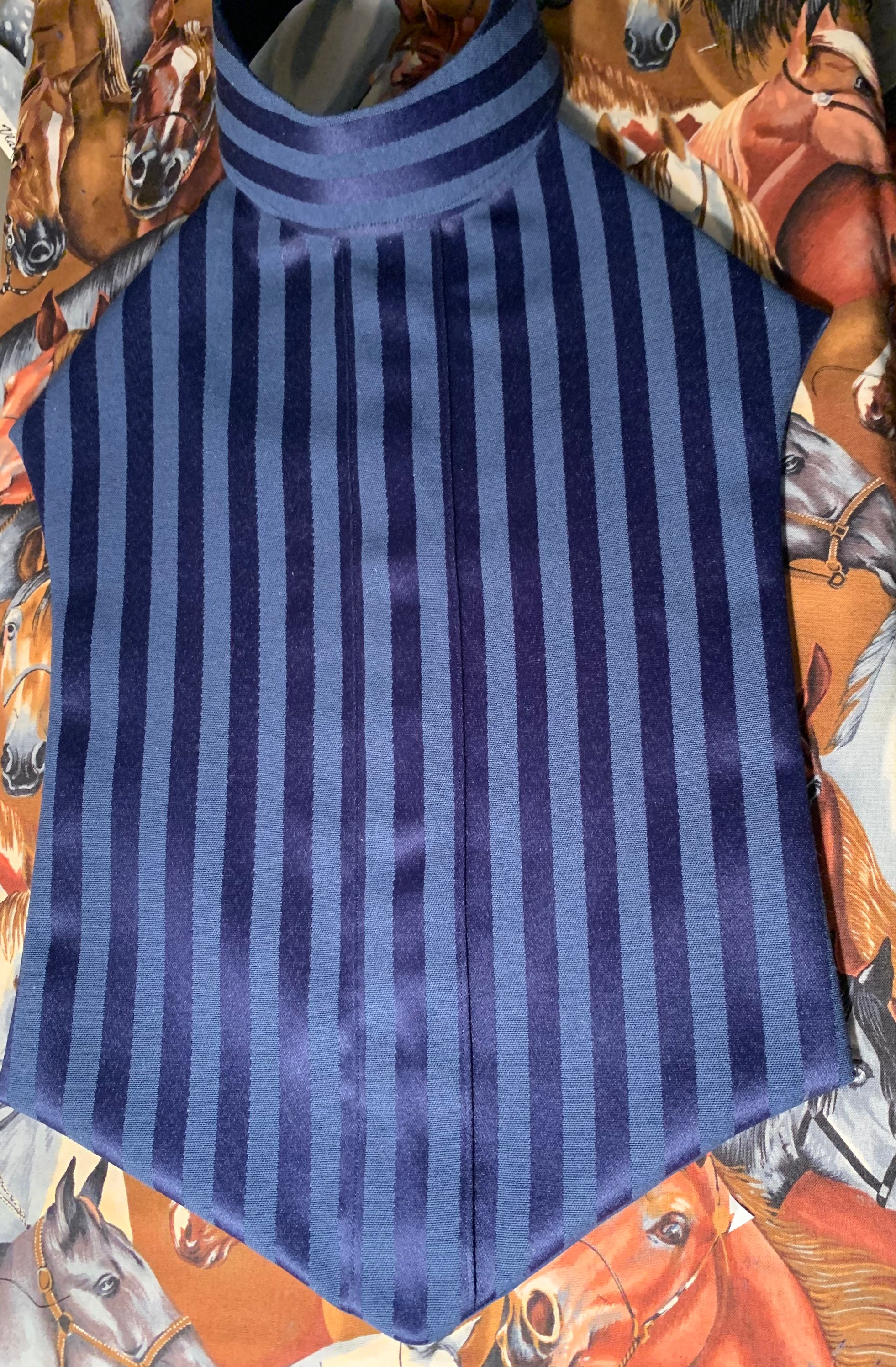 New Hunt Seat Show Dickie Ratcatcher Bright Navy Blue Satin Stripe - Etsy