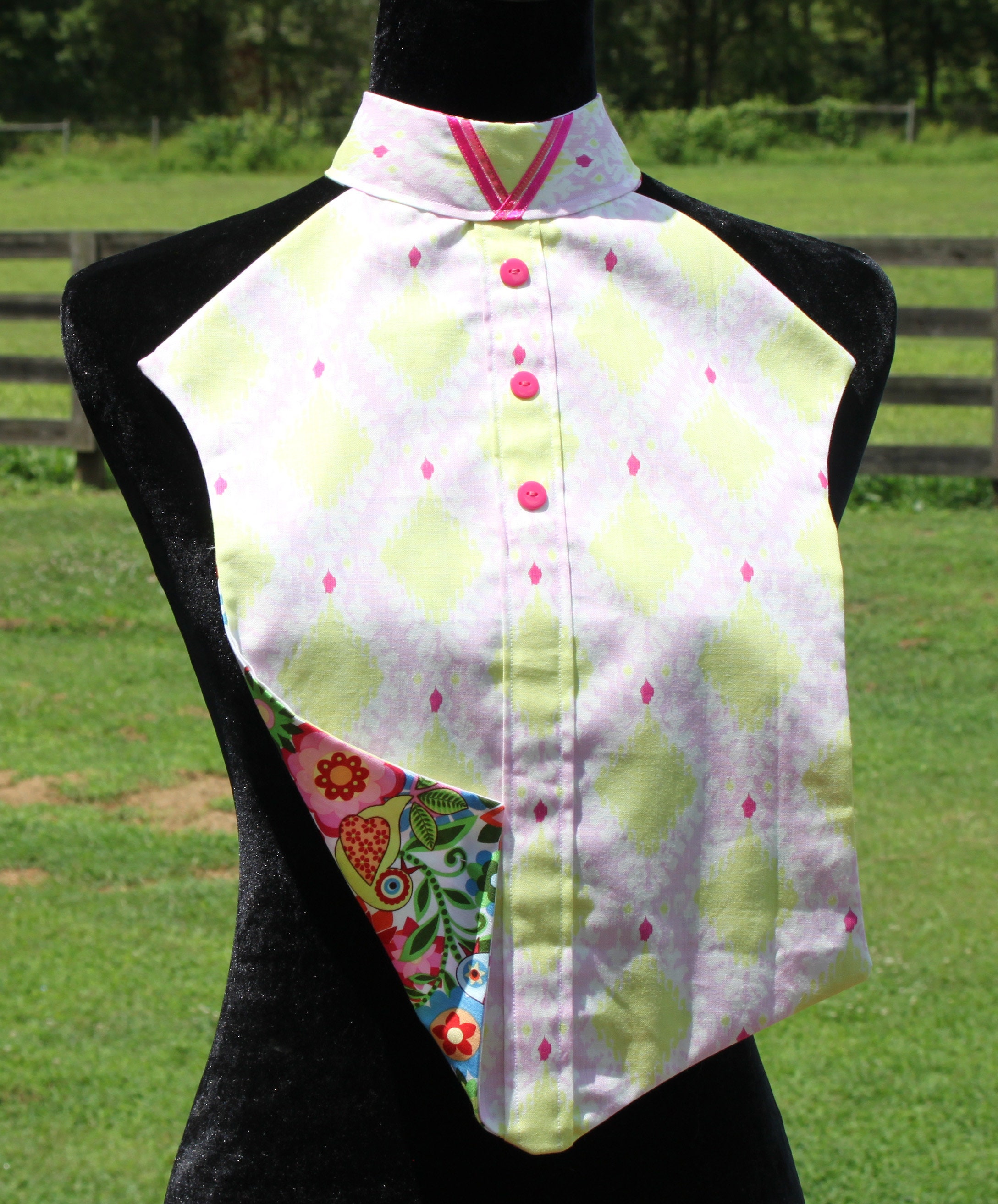 New Hunt Seat Show Dickie Reversible Ratcatcher Bright Multi-color ...