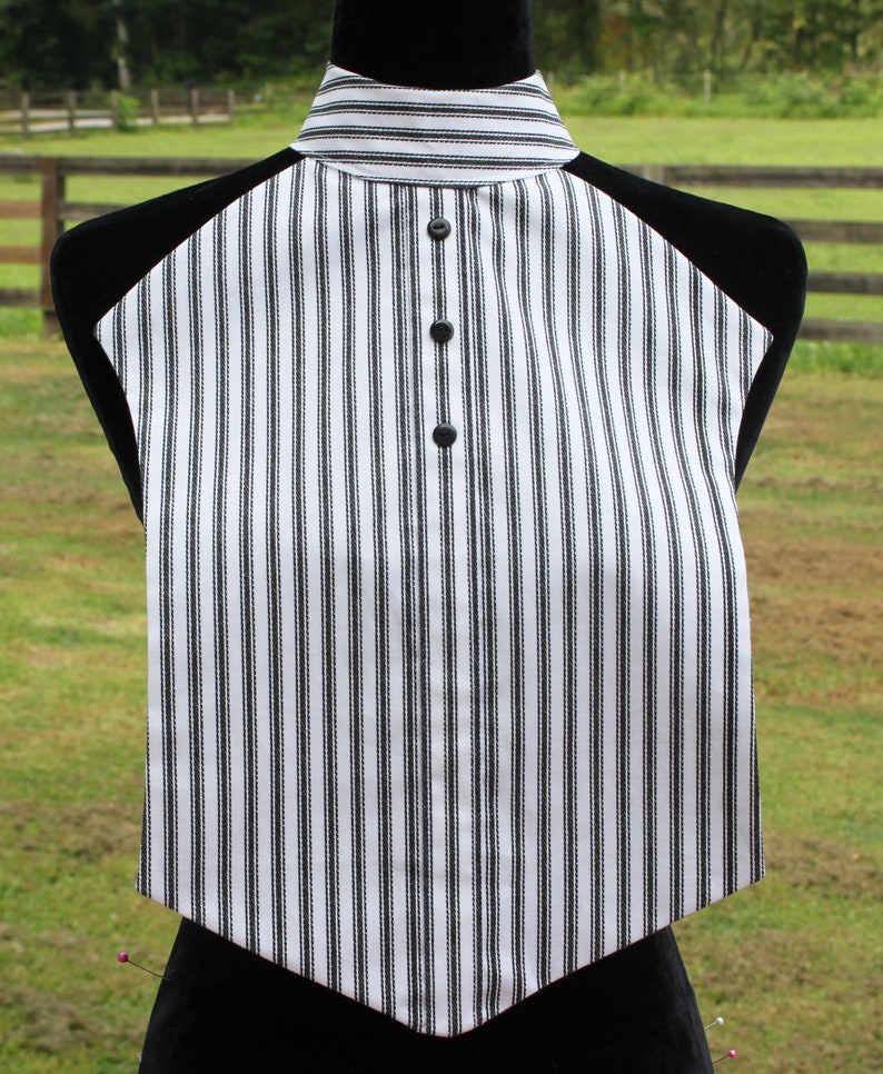 New Hunt Seat Show Dickie Reversible Ratcatcher Black White Pinstripe ...