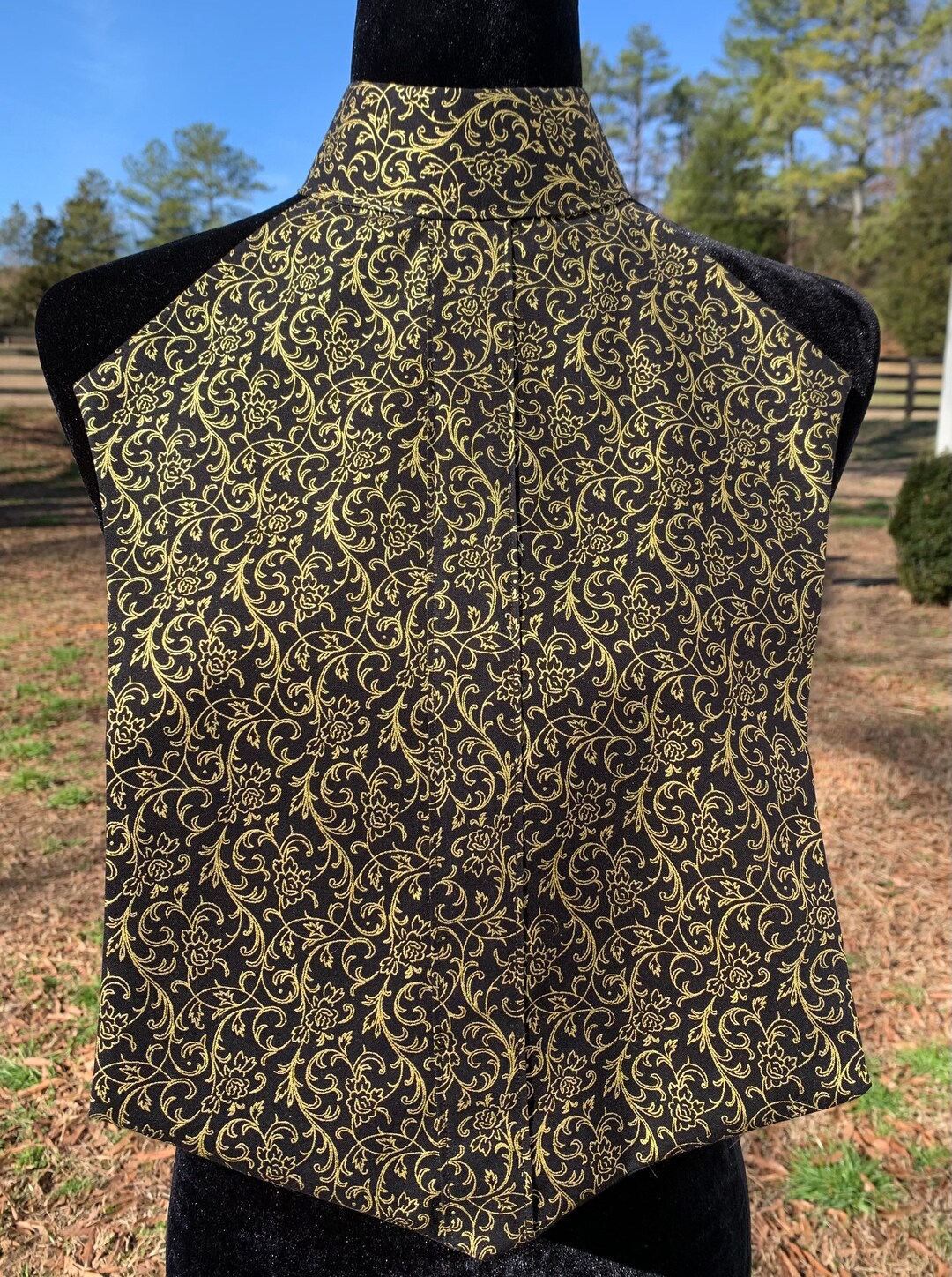 New Hunt Seat Show Dickie Ratcatcher - Black W/ Gold Scroll - Etsy