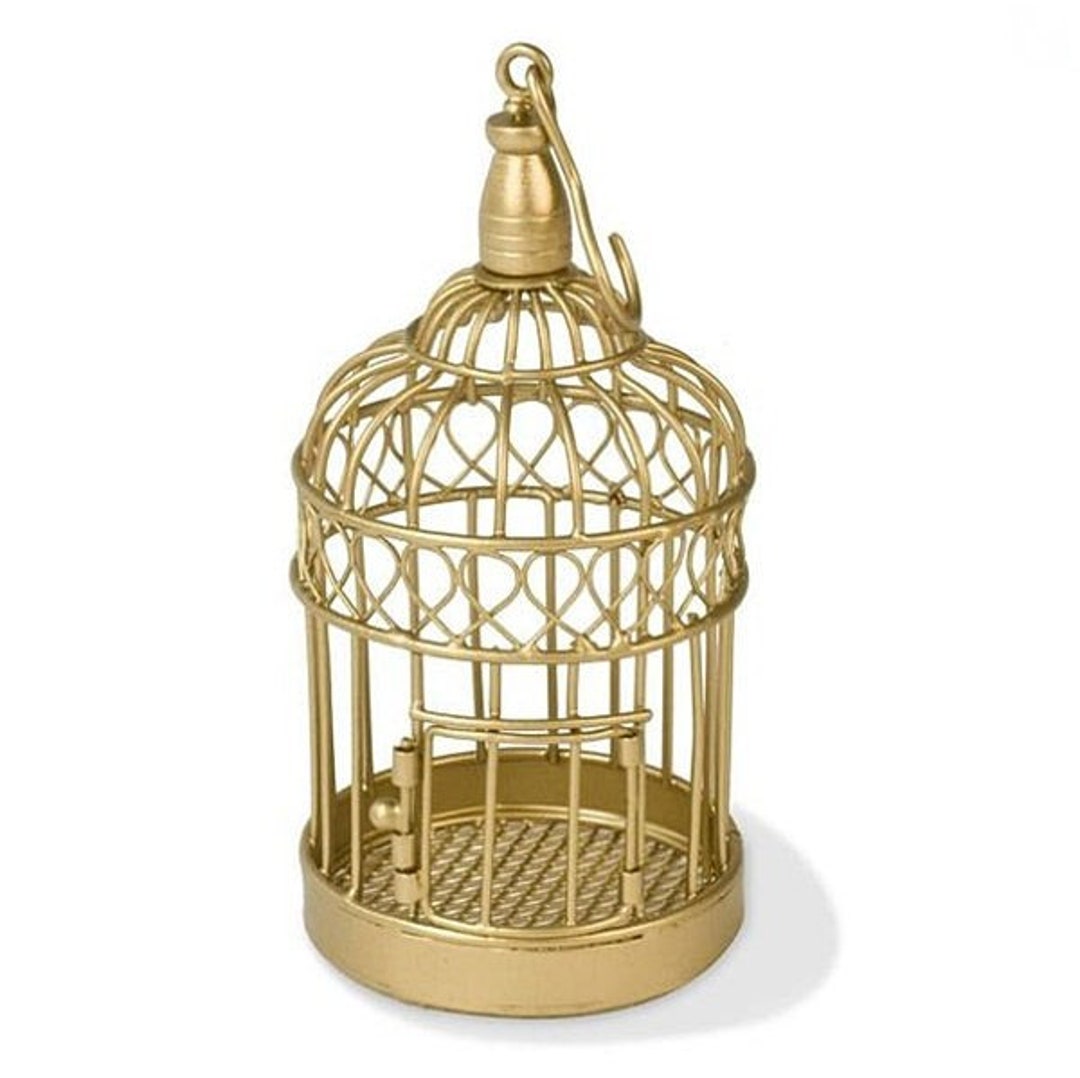 Small Gold Round Birdcage Decoration Wedding Reception Centerpiece ...