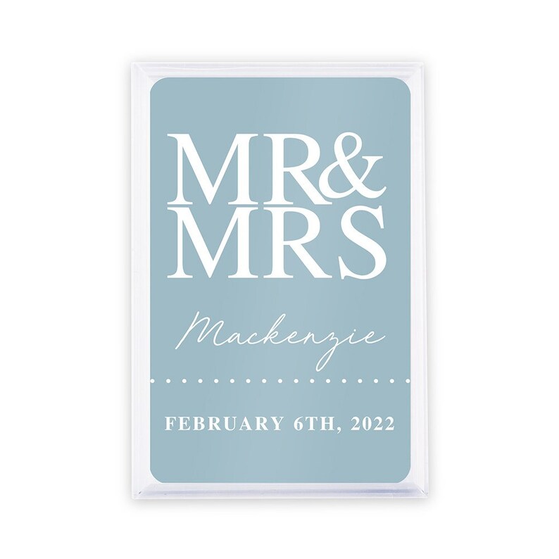 Set of 6 Stacked Mr & Mrs Design Unique Custom Playing Card - Etsy