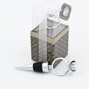 Sparkling Faux Diamond Ring-topped Bottle Stopper Engagement Party ...