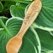 Buckthorn Wood Eating Spoon With Flower Decoration | Hand Carved Wooden ...