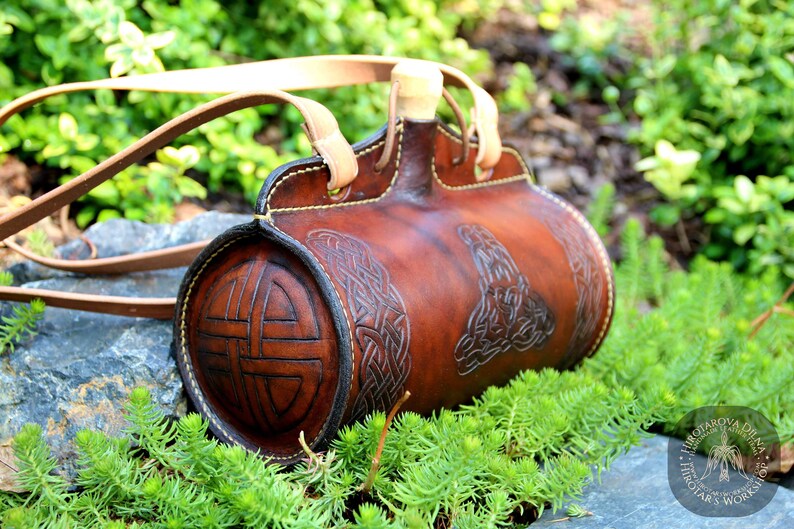 Leather Costrel 32l - Etsy