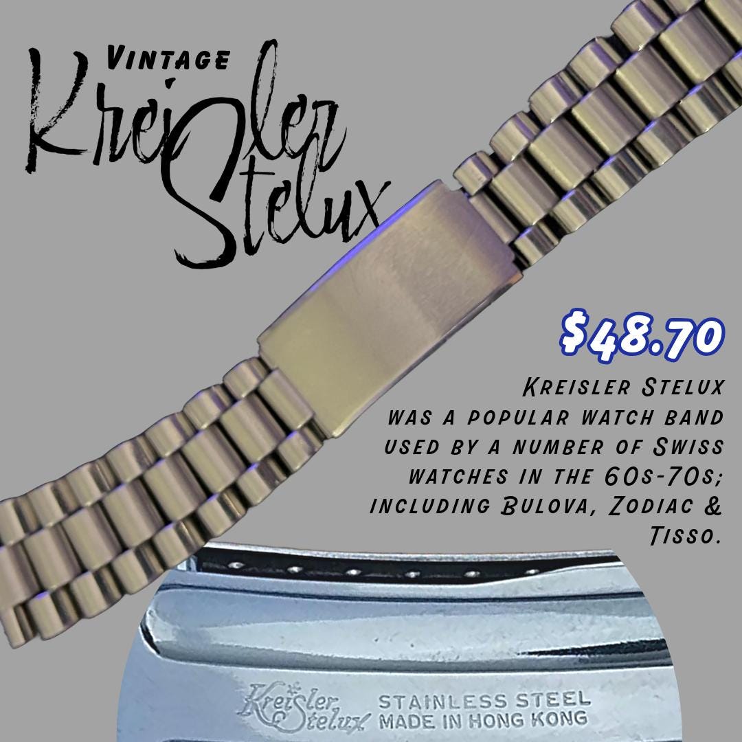 Vintage Kreisler Stelux Stainless Steel Watch Band. Circa 1960s. - Etsy