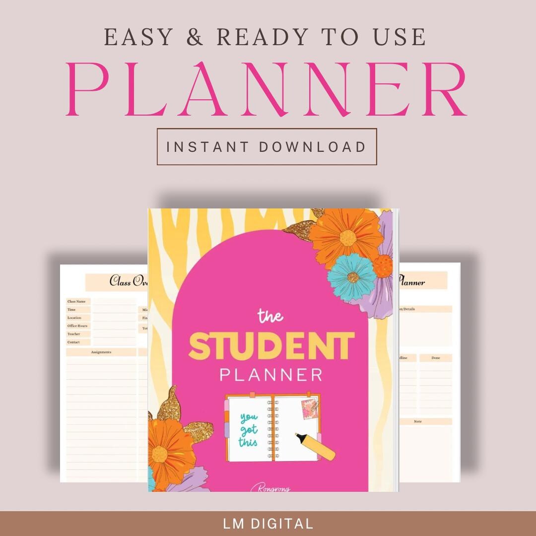Digital Student Planner Bundle Pack Includes 9 Pages - Etsy