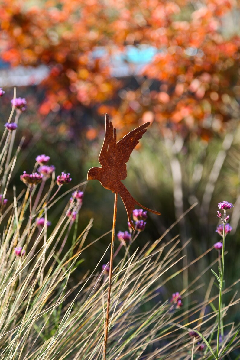 Rusty Metal Garden Swallow Stake - Etsy