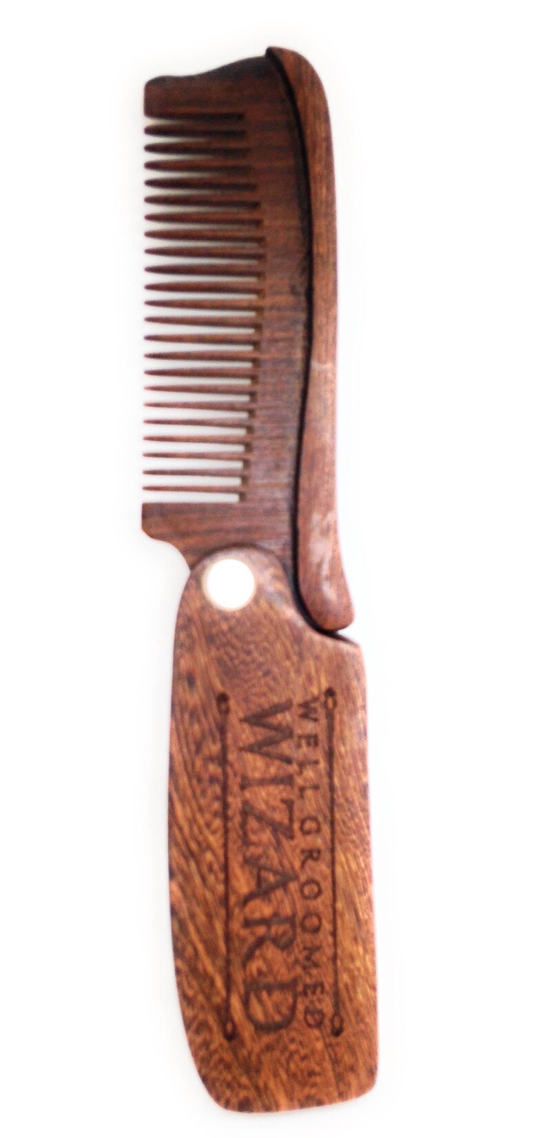 Beard Comb Wooden Folding Beard & Hair Comb the perfect | Etsy