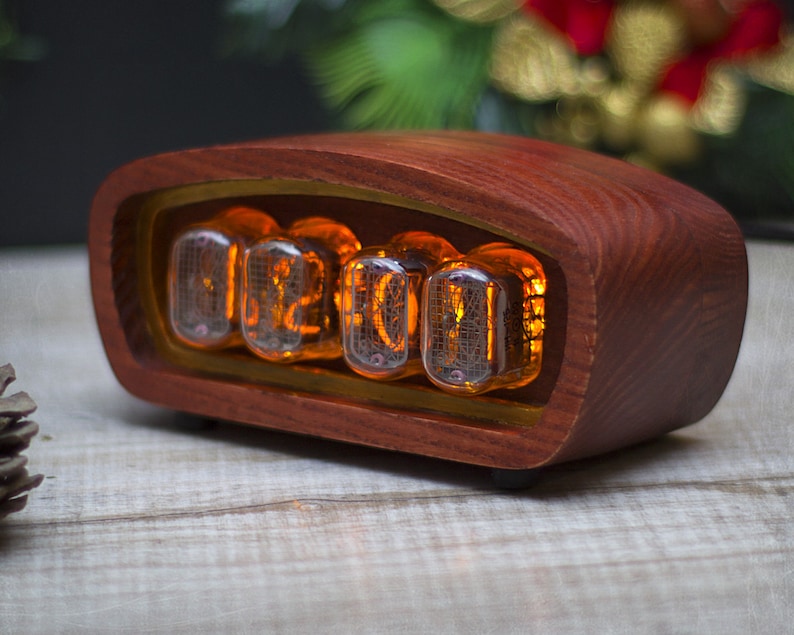 Nixie Tube Clock IN12. Mid Century Style. Old Radio Style 4 - Etsy