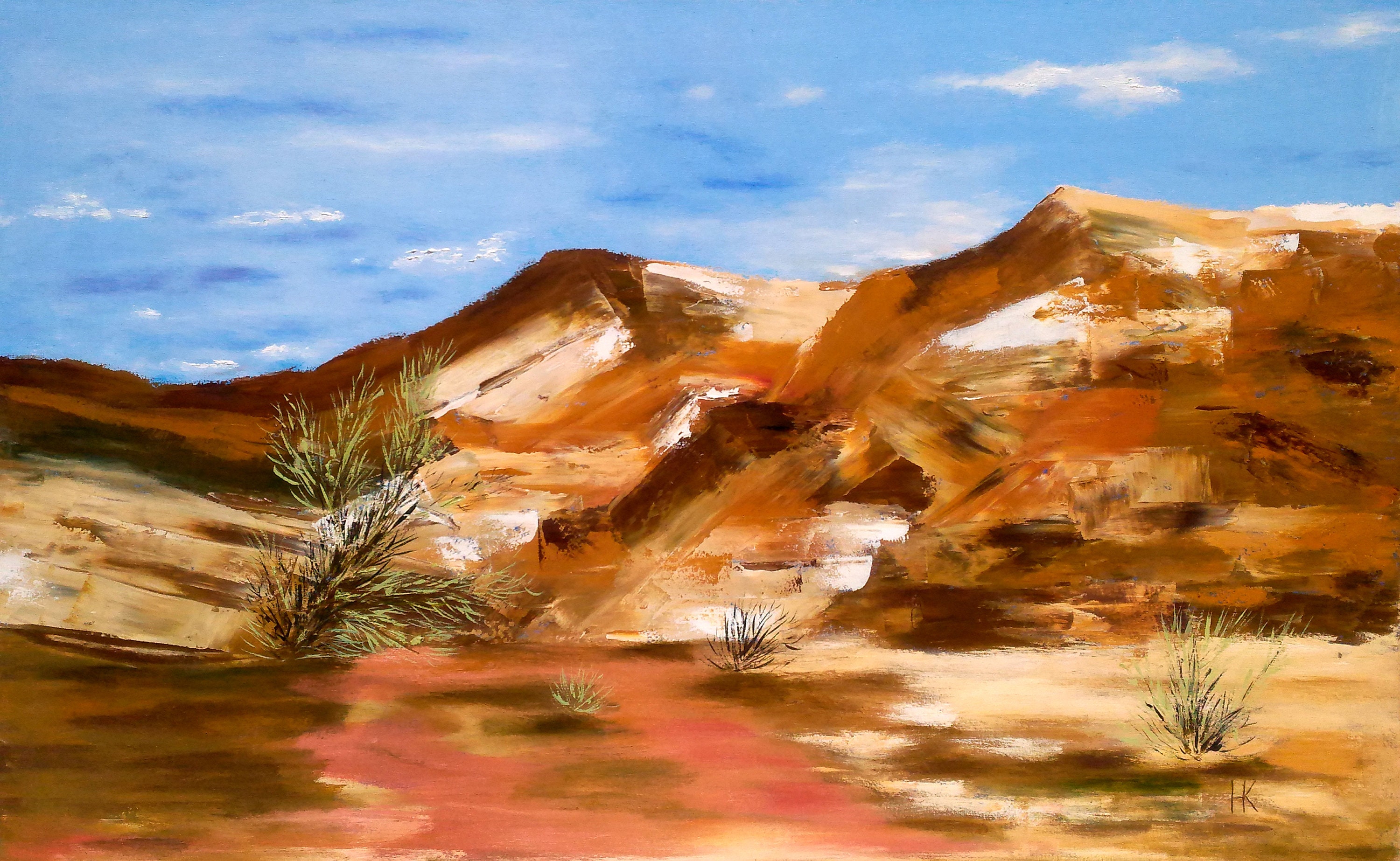 Arizona Painting Desert Original Art Mountain Landscape Oil | Etsy