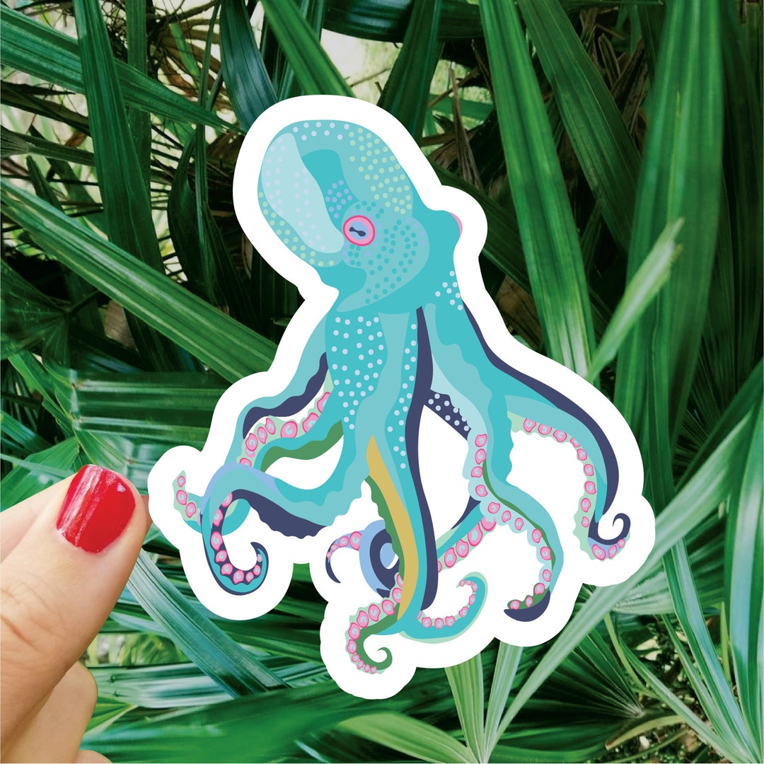 Colorful Octopus Sticker - Etsy