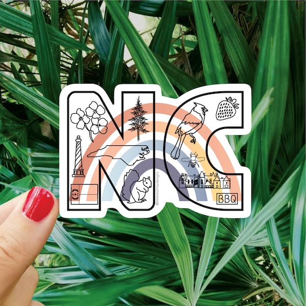 North Carolina Sticker - Etsy
