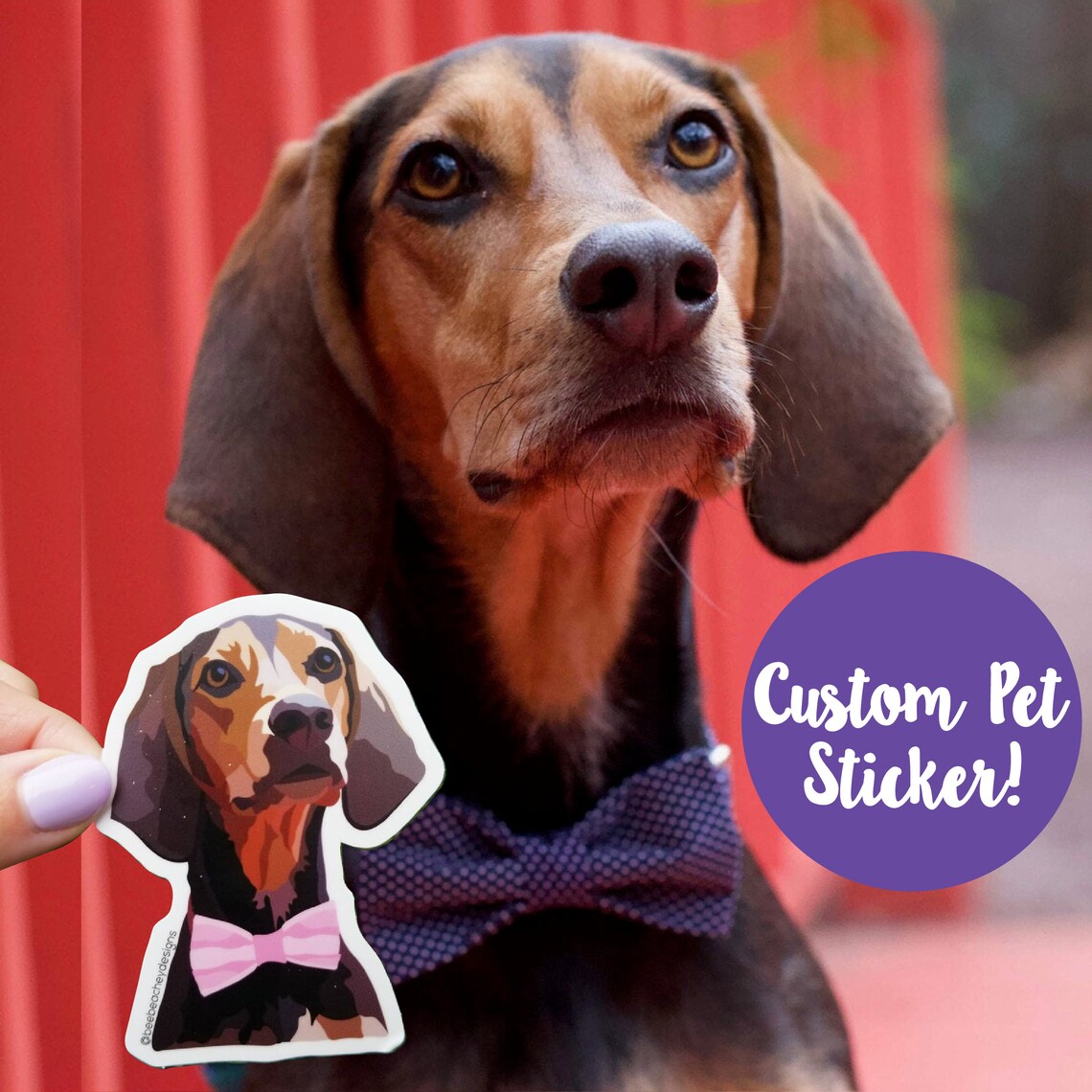 Custom Dog Decals Pet Portrait | Etsy