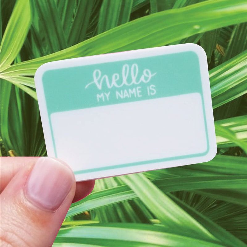 Name Tag Stickers - Etsy