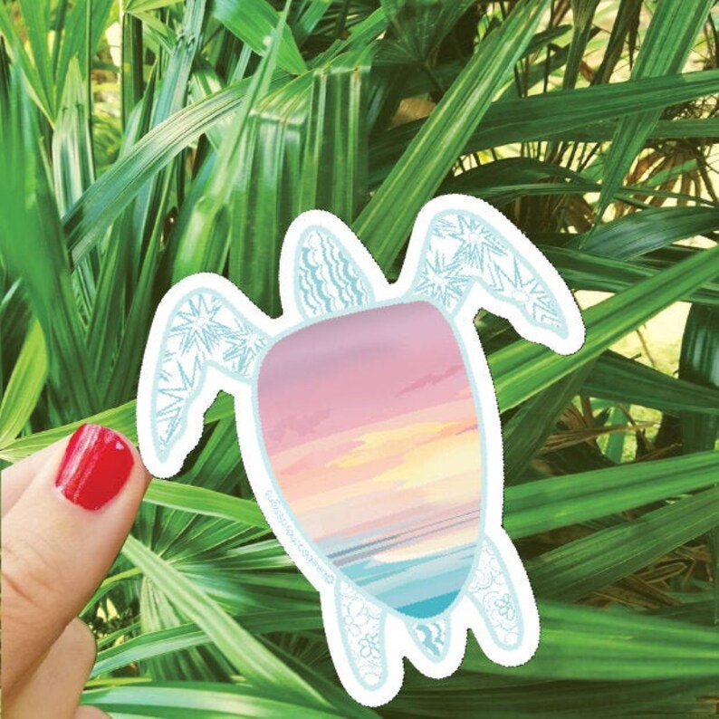 Cute Sea Turtle Sticker - Etsy