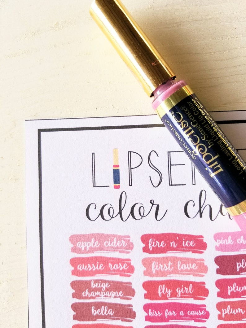 Lipsense Lipsense Color Chart Senegence Lipsense Colors | Etsy