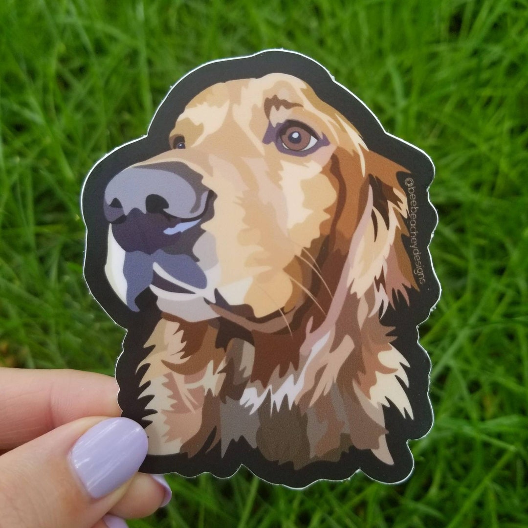 Golden Retriever Sticker - Etsy