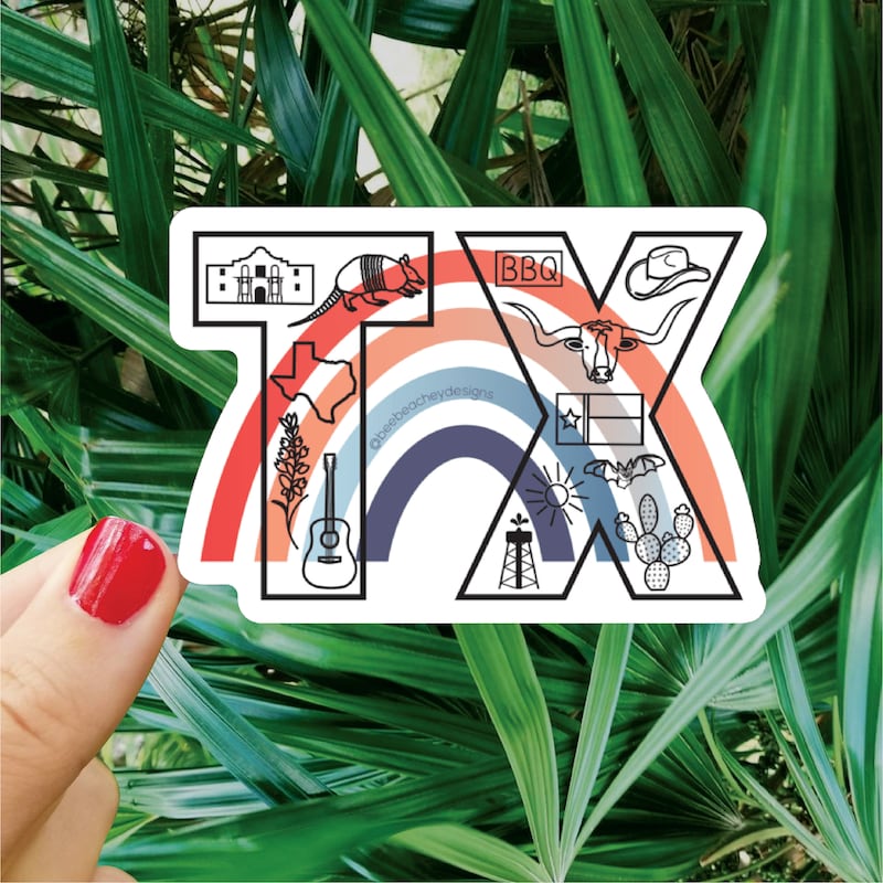 Texas Sticker - Etsy