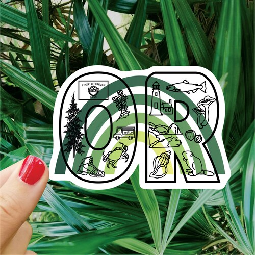 Portland Oregon Rose Vinyl Sticker / Portland Oregon - Etsy