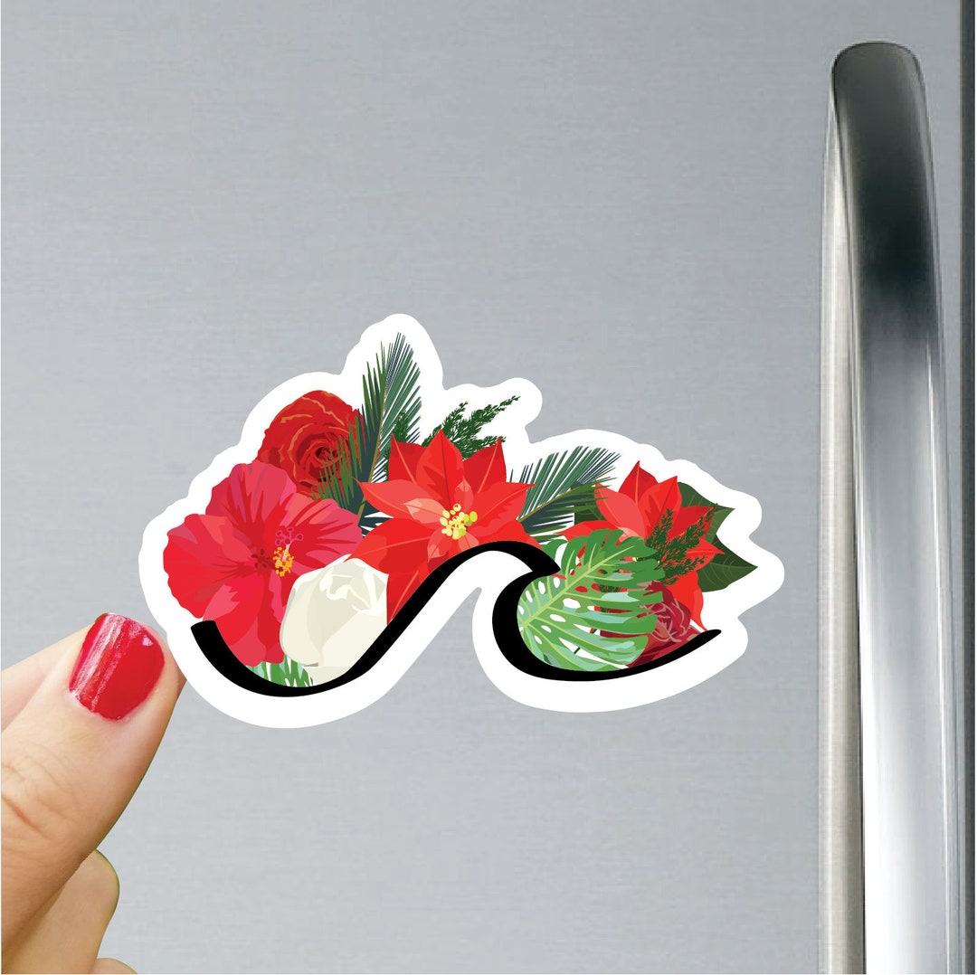 Floral Wave Magnet: Tropical Flower Accent - Etsy
