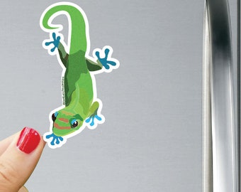 Polyresin Blue Gecko Figurine Refrigerator Magnet - Etsy