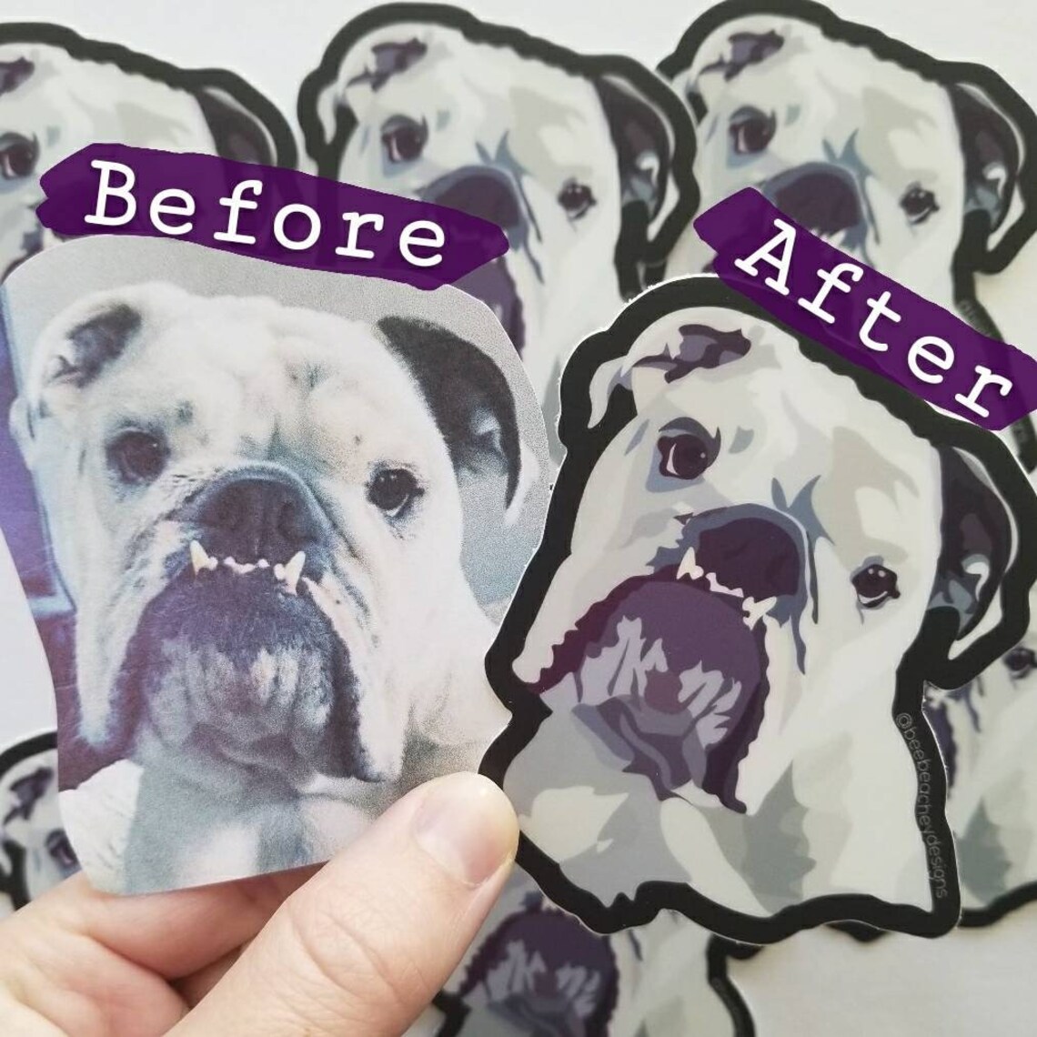 Custom Dog Decals Pet Portrait | Etsy