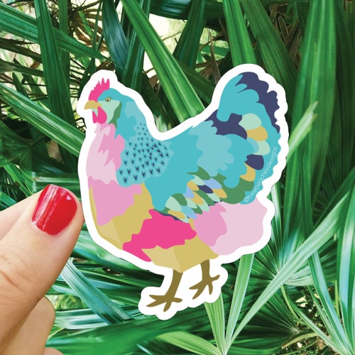 Chicken Sticker Chicken Chicken Stationary Outdoor - Etsy