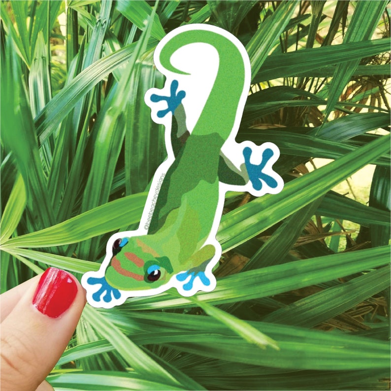 Gecko Lizard Sticker - Etsy