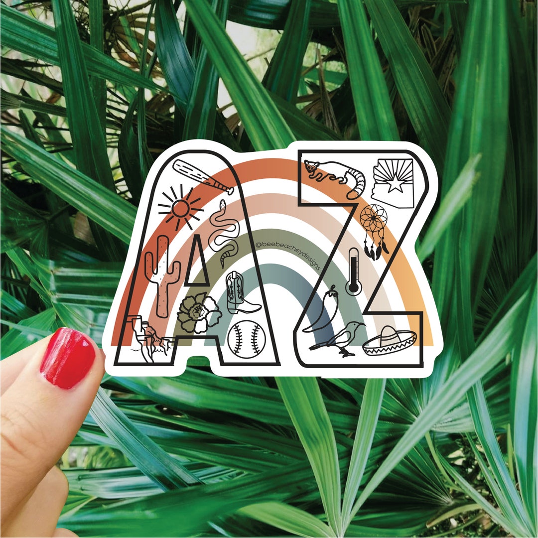 AZ, Arizona Sticker - Etsy