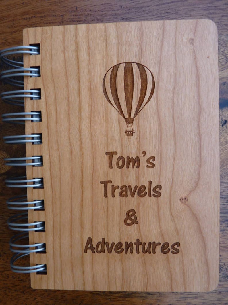 Personalised Notebook, Wooden Engraved Notebook, A6, Custom Unique Note ...