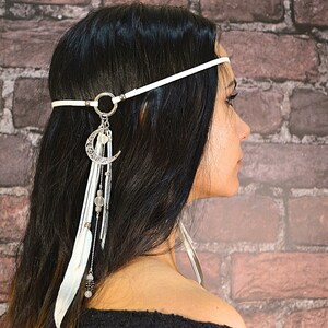 Bridal Feathered Gypsy Headband and Earrings, Bohemian Variable ...