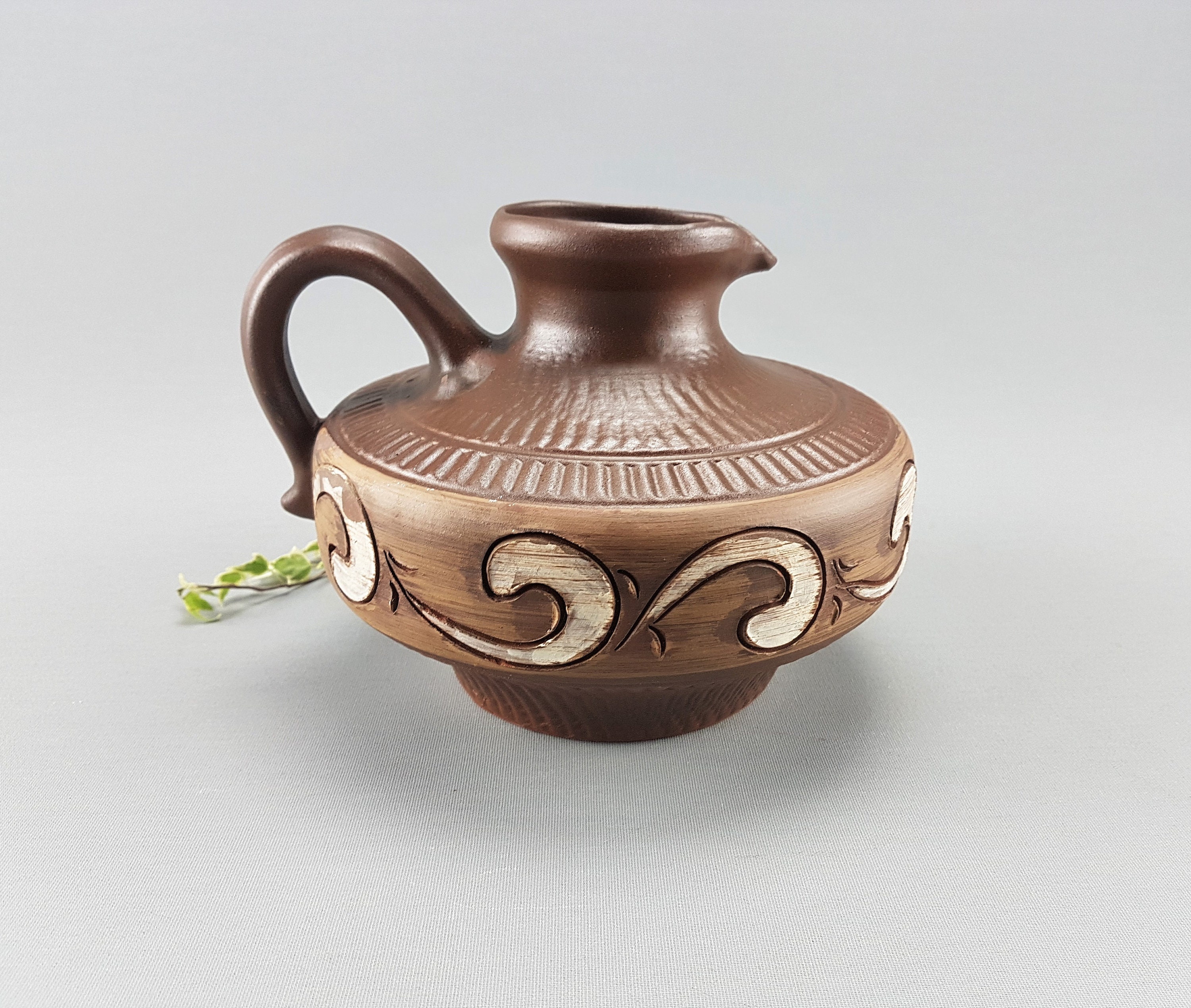 Vintage Ceramic Vase Jug Boho Mid Century Vase Christmas - Etsy