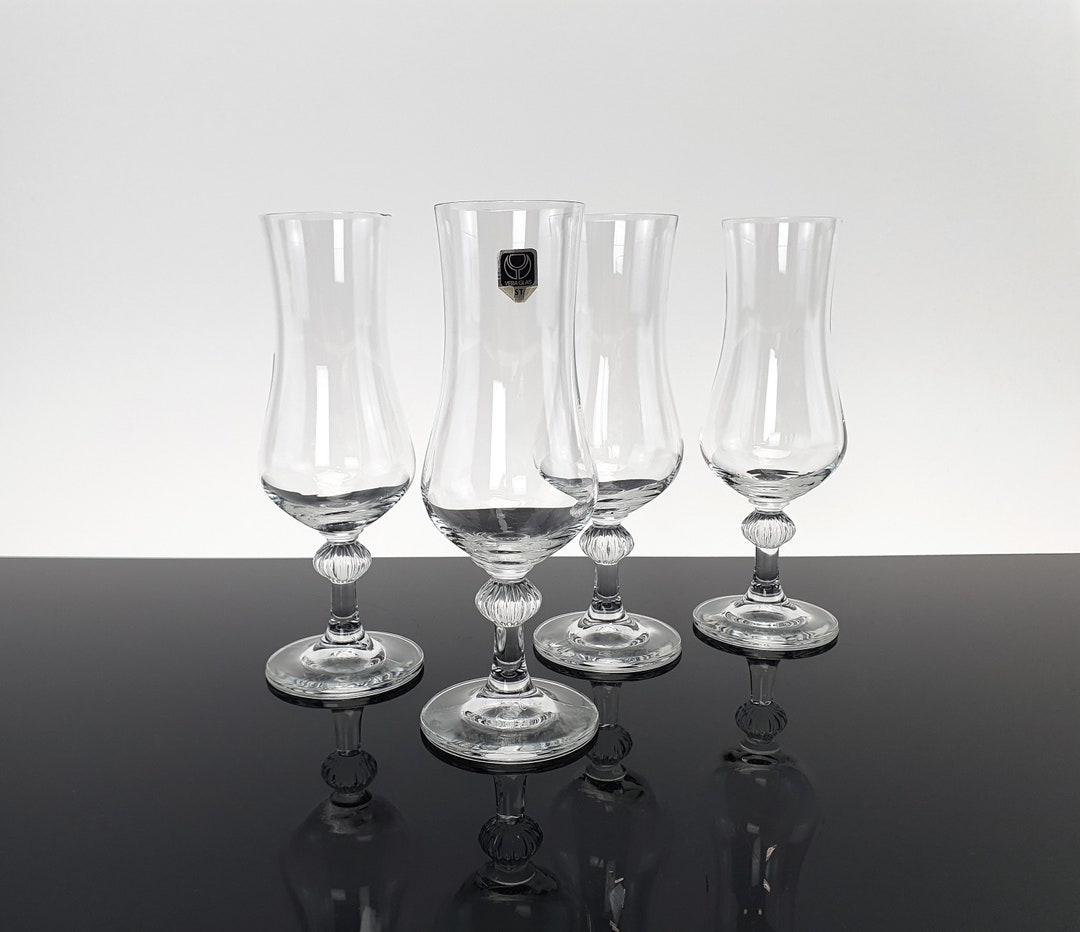 4 Brandy Glasses Made of Crystal by Veba Glass Glasses Noble 70s Grappa ...